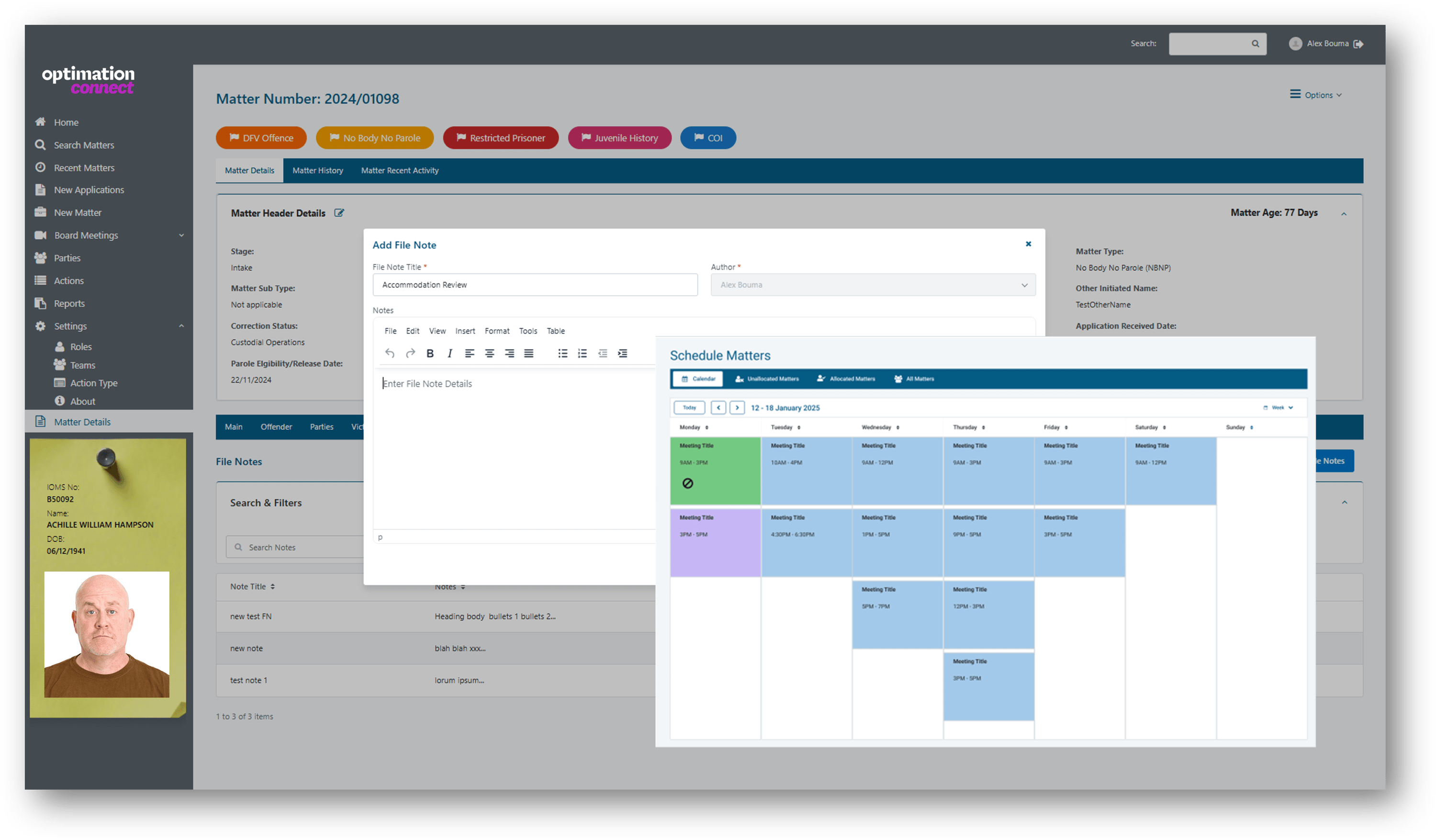 Optimation Connect for Parole Boards